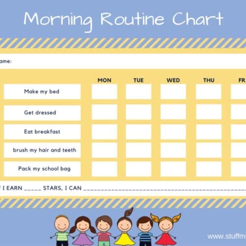 Kids morning routine checklist- with FREE printable - Stuff Mums Like