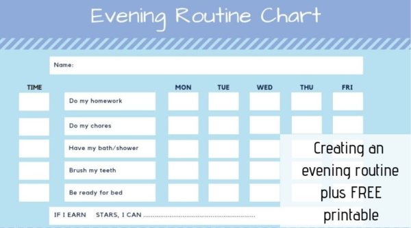 Kids' evening routine checklist - with FREE Printable - Stuff Mums Like
