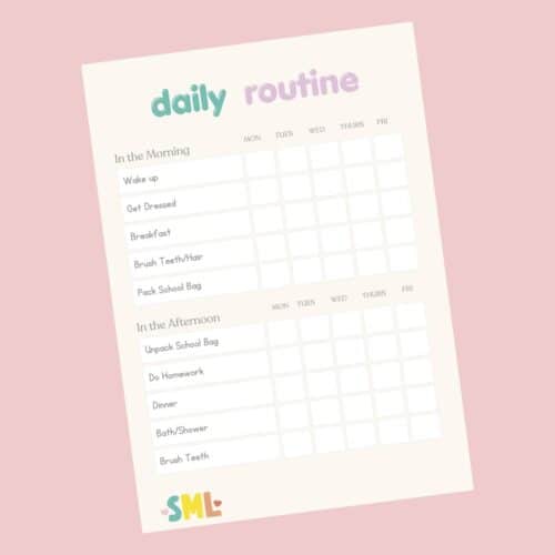 Kids morning routine checklist- with FREE printable - Stuff Mums Like